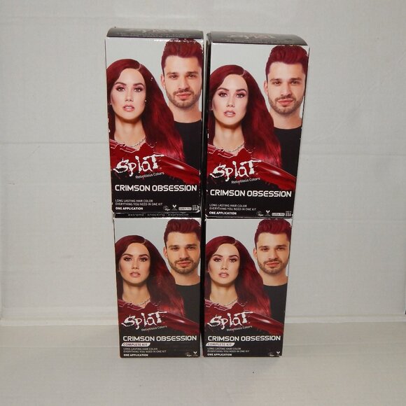 Splat | Hair | 4 Splat Rebellious Colors 3 Wash Hair Color Kit Crimson ...